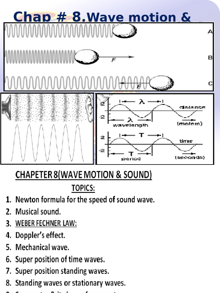 Chap 8 (Wave Motion and Sound) | PDF