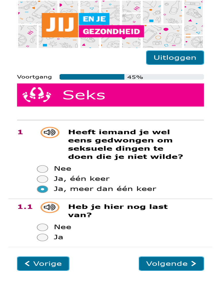 Jij en Je Gezondheid VO Vragenlijst Schaal 16 2 | PDF