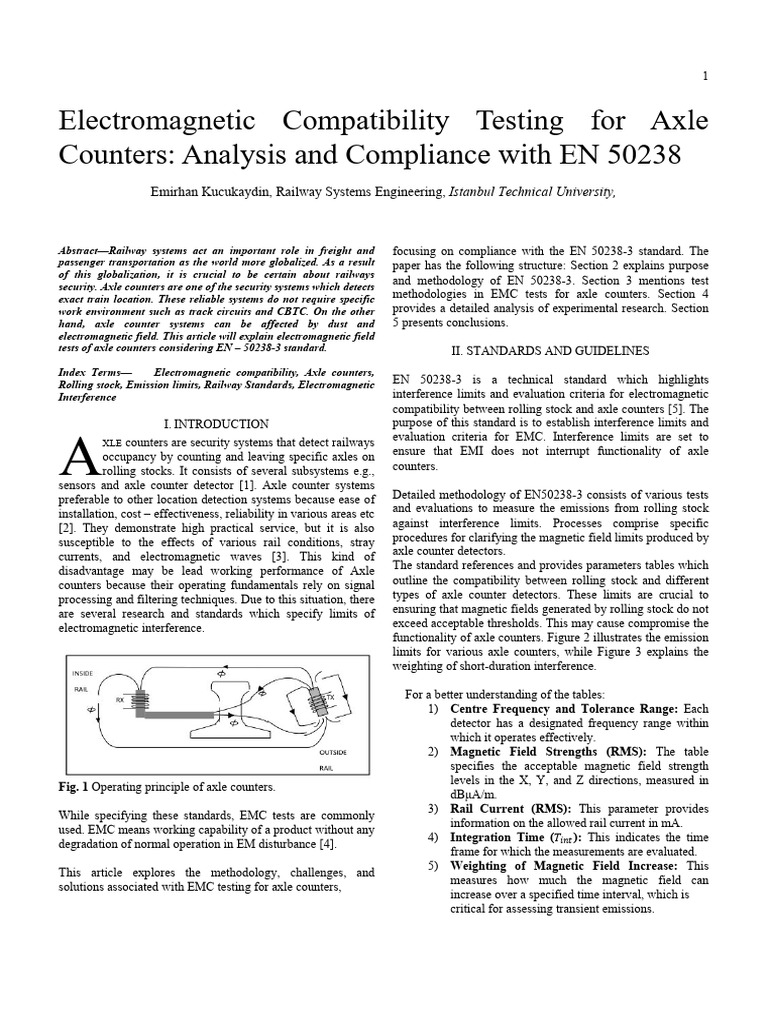 Electromagnetic Compatibility Testing For Axle Counters Analysis and ...