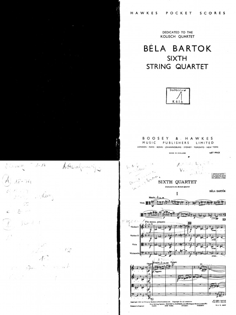 Bartok-String Quartet 6 | PDF
