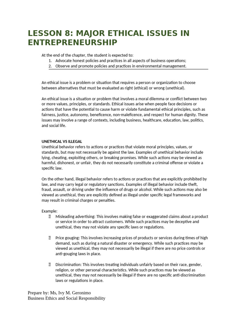 Ethical Issues in Entrepreneurship | PDF | Sweatshop | Nike