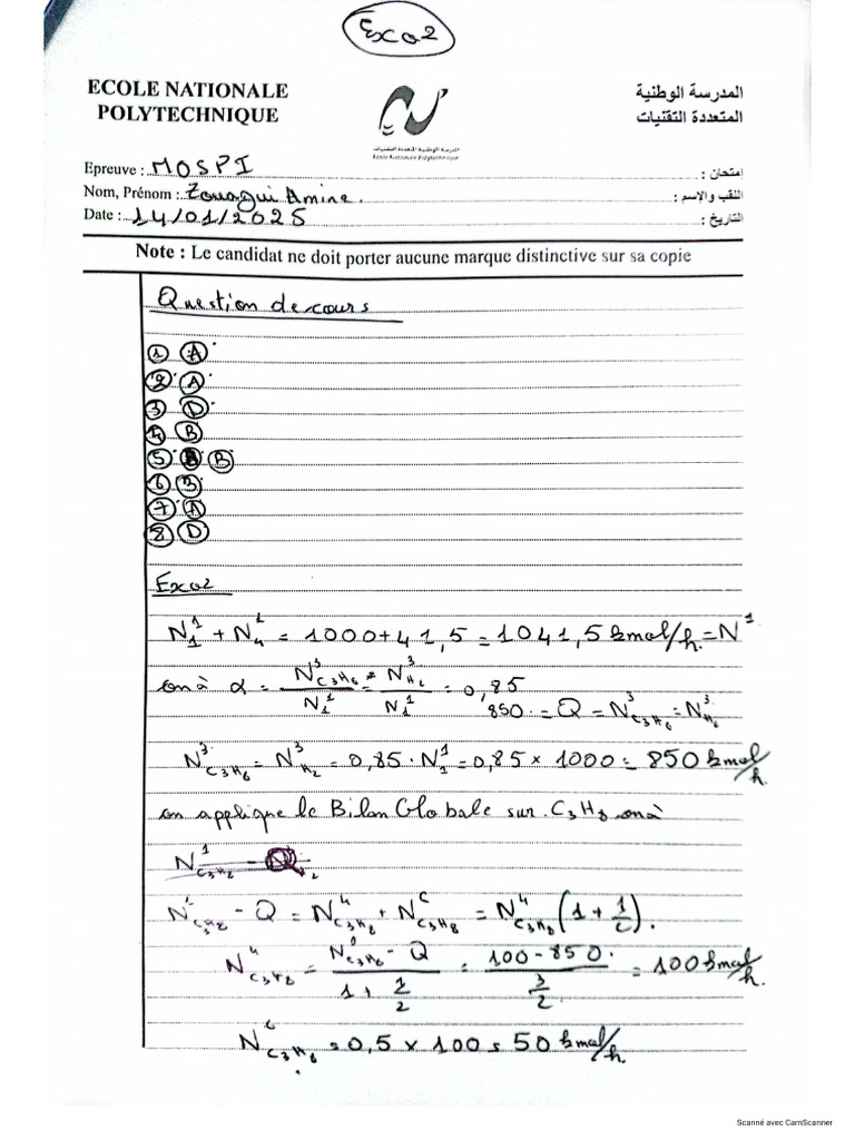 Exo 2 + Question de Cours | PDF