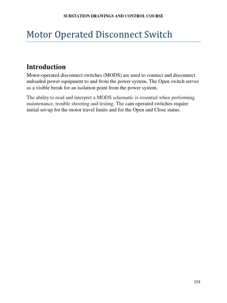 DWG Section-5 Motor Operated Disconnect Switch | PDF | Switch | Fuse ...