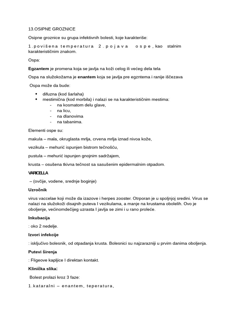 Osipne Groznice | PDF