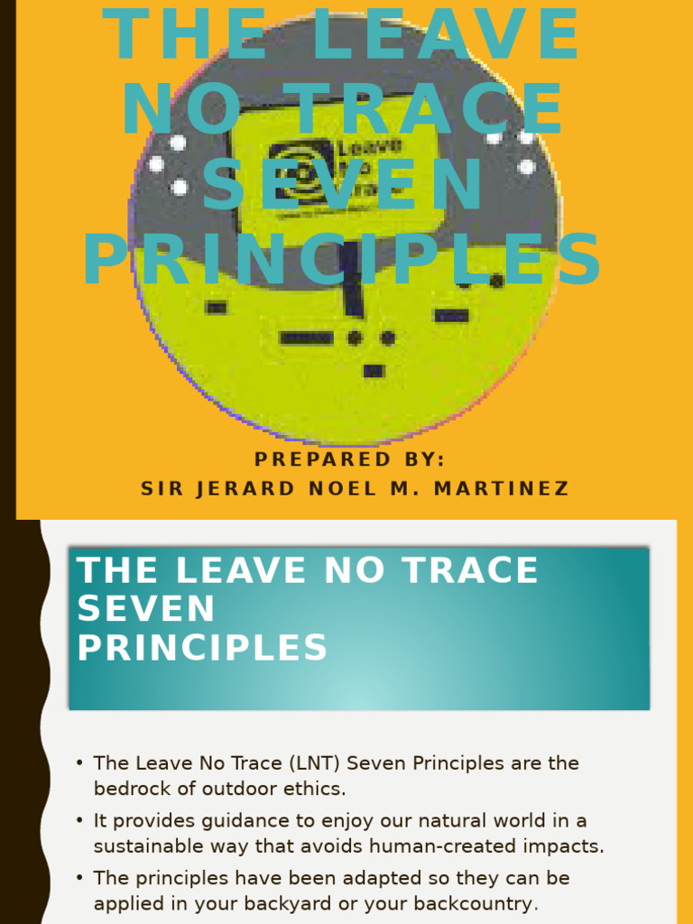 The Leave No Trace Seven Principles | PDF | Trail