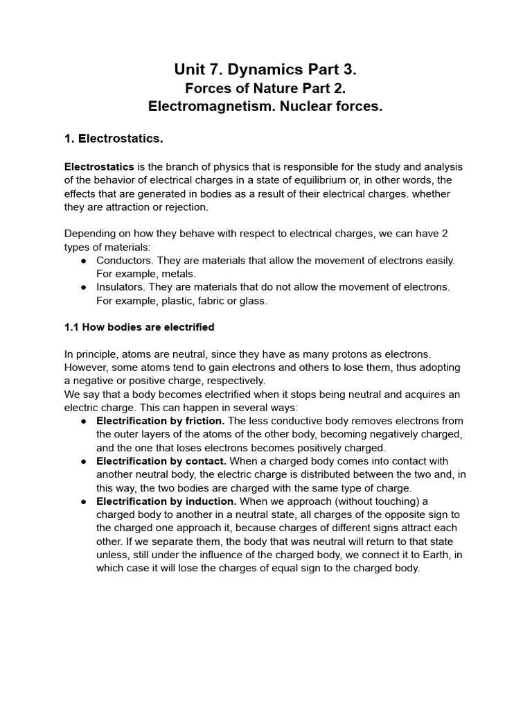 Unit 7. Dynamics Part 3 | PDF | Force | Fundamental Interaction