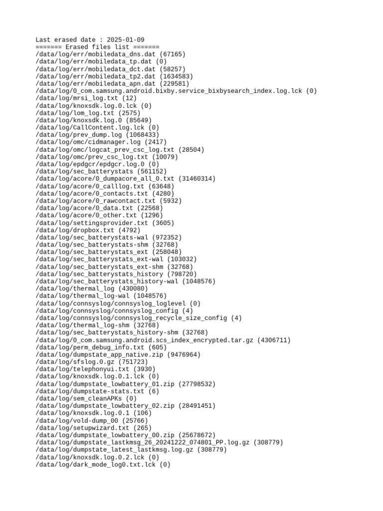 erased_log_by_sos | PDF | Computer File | Operating System Technology