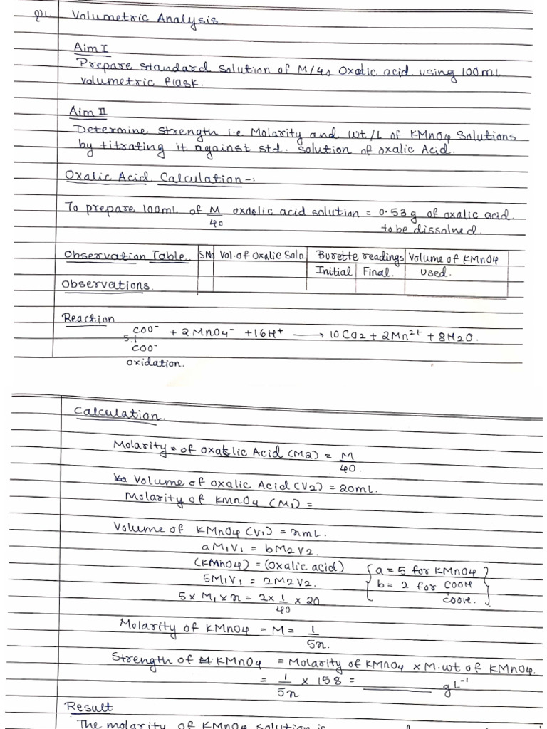 chemistry practical exam | PDF