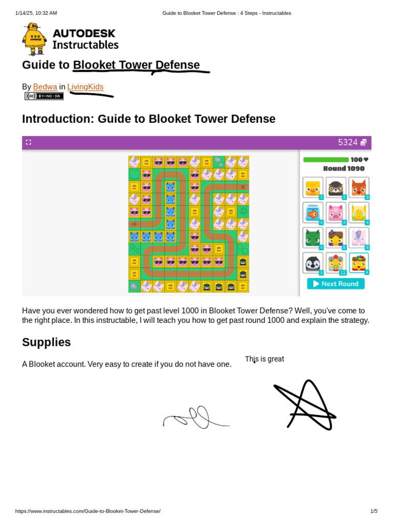 Blooket Tower Defense: Sunny Meadow Setup | PDF