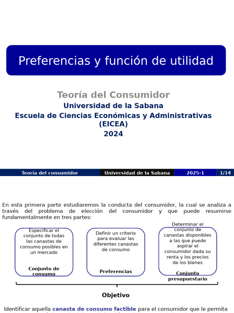 Preferencias y Función de Utilidad | PDF | Consumo (economía) | Los ...