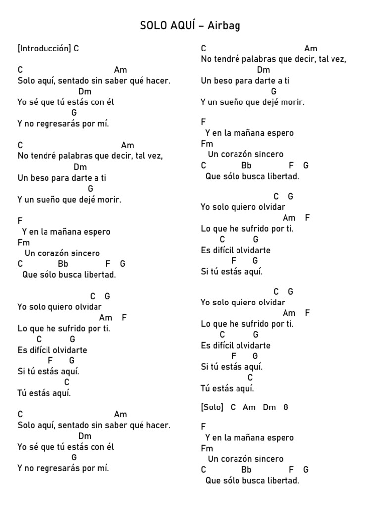 Solo Aquí - Airbag | PDF