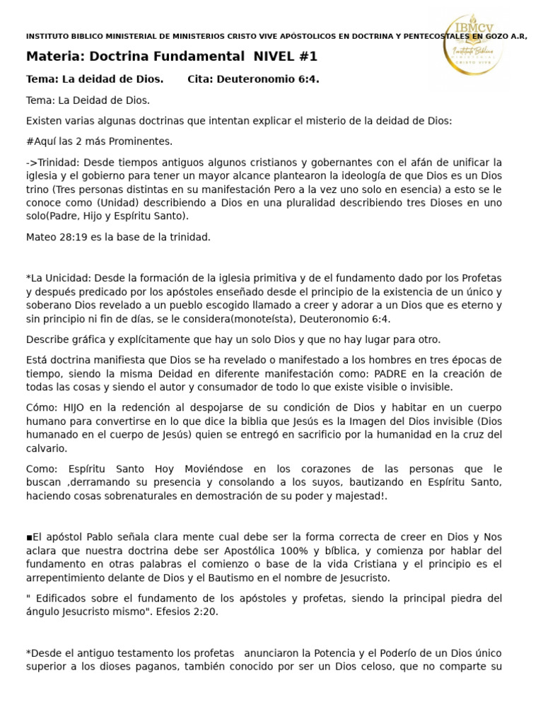 La biblia-doctrina funtamental introduccion y leccion^N1-nivel 1-1 | PDF | Cristo (título) | Jesús