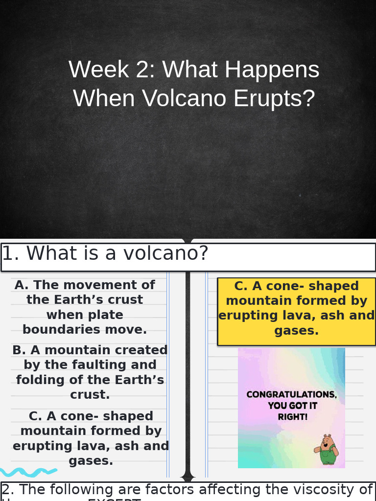 Q3 Sci9 W2 Volcanic Eruption | PDF | Volcano | Lava