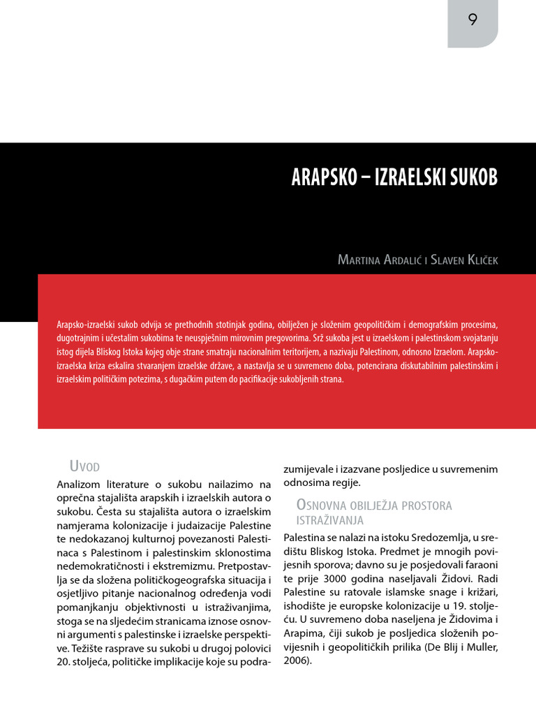 Izraelsko Arapski Sukob (Hrčak Srce) | PDF