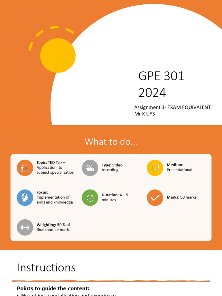 TED Talk Assignment Guide for Educators | PDF