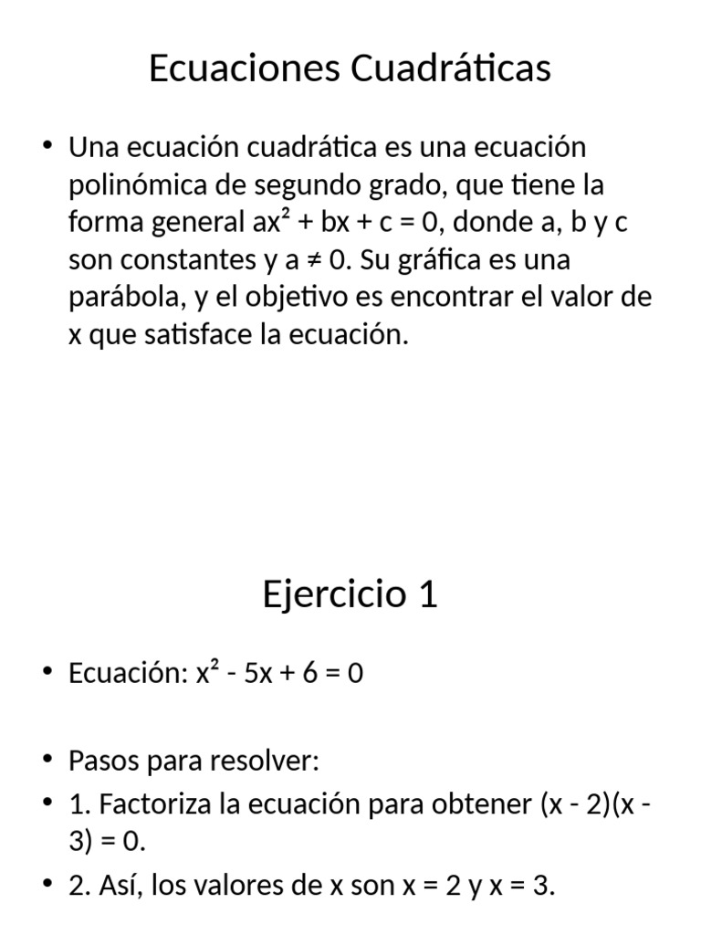 Ecuaciones Cuadraticas Ejercicios | PDF