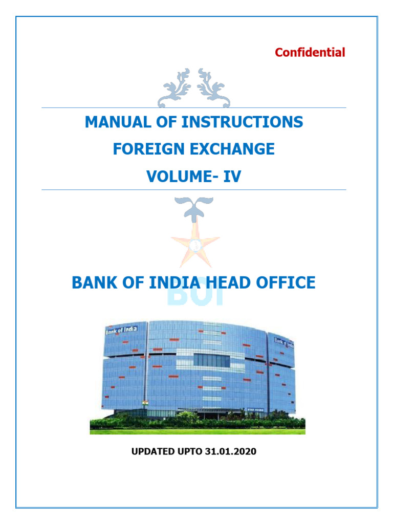 Foreign Exchange Manual Instructions | PDF | Letter Of Credit | Banking