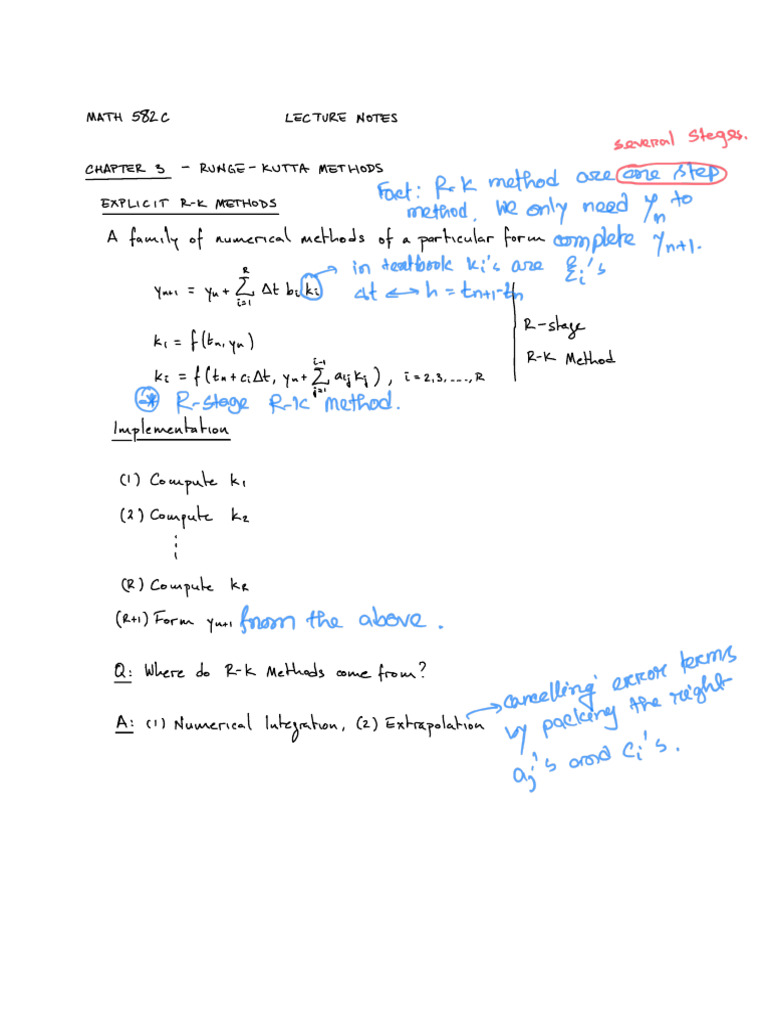 Runge-Kutta Methods | PDF