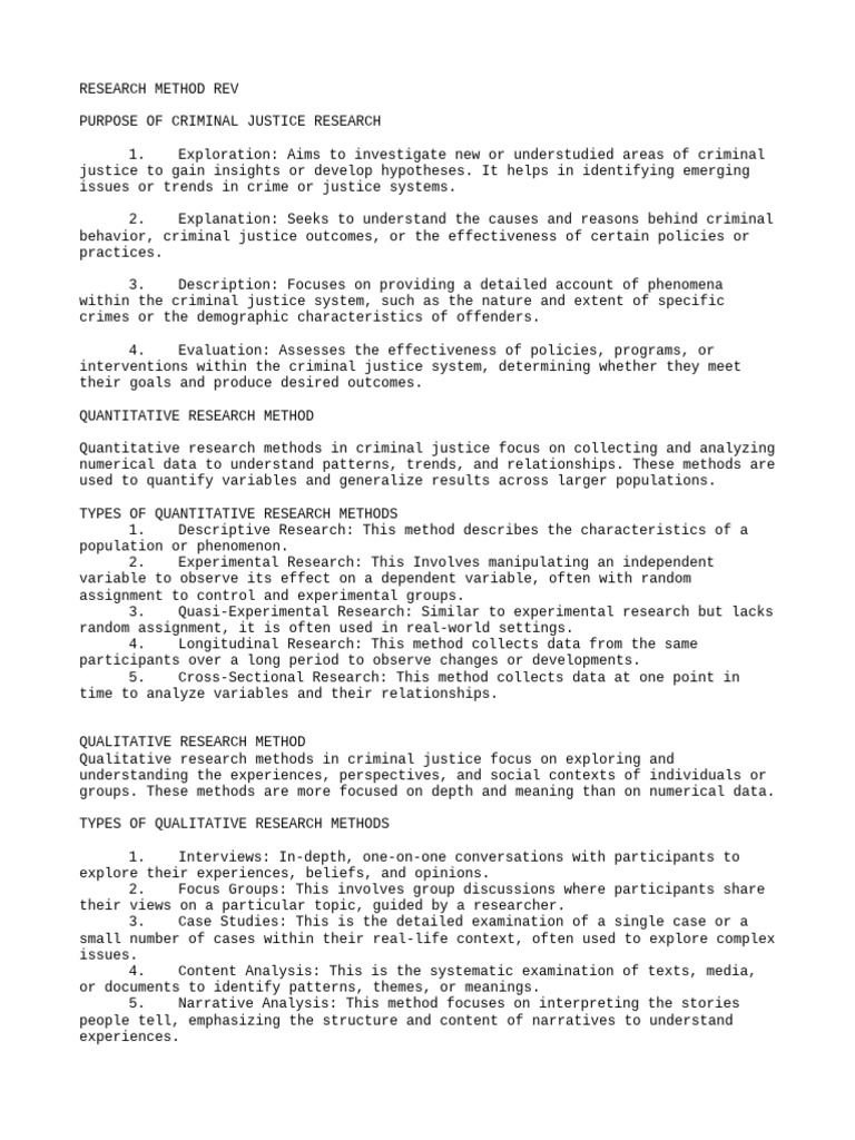 Research Methods Revision | PDF | Methodology | Qualitative Research