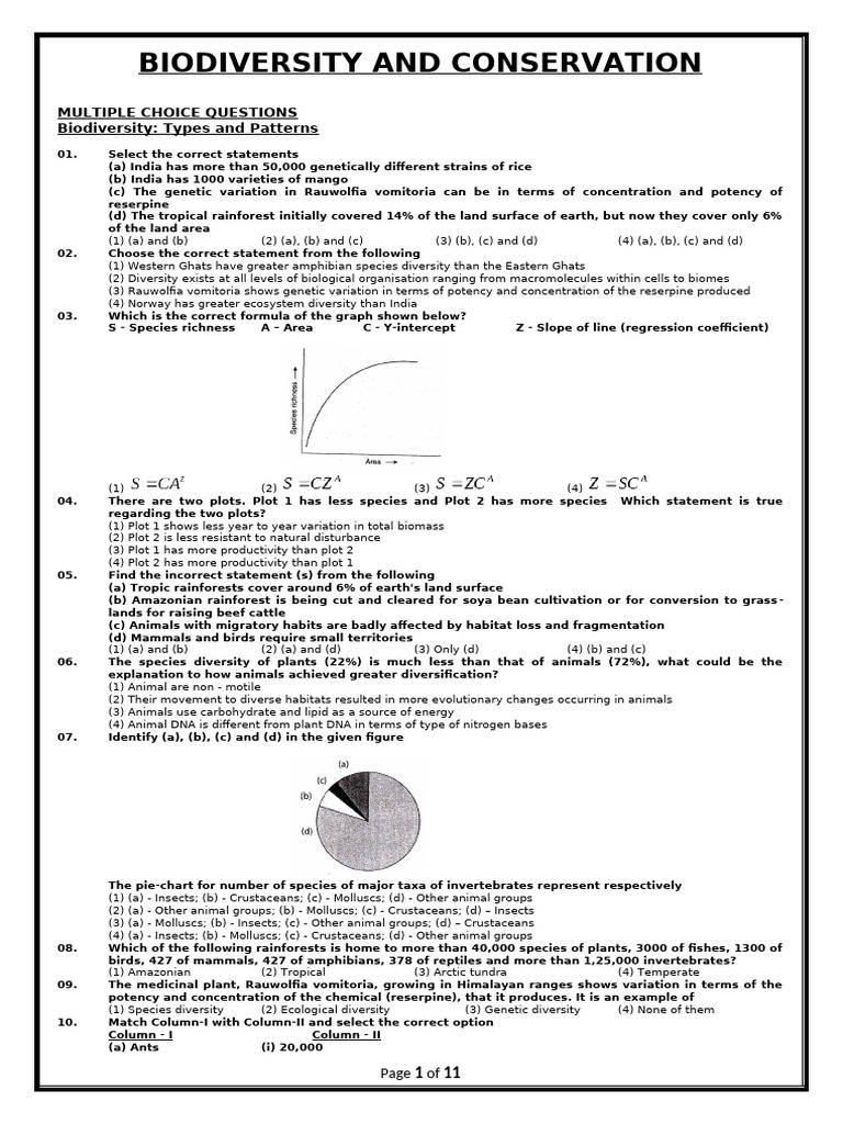 Biodiversity and Conservation | PDF | Biodiversity | Conservation Biology
