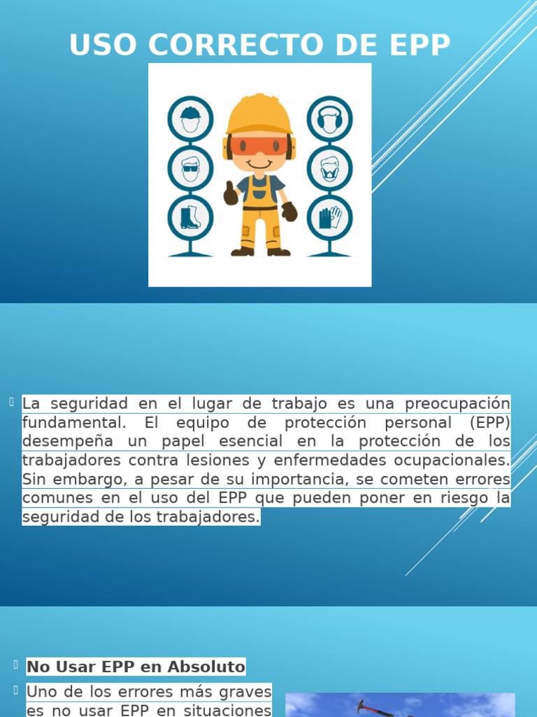 Uso Correcto de Epp | PDF