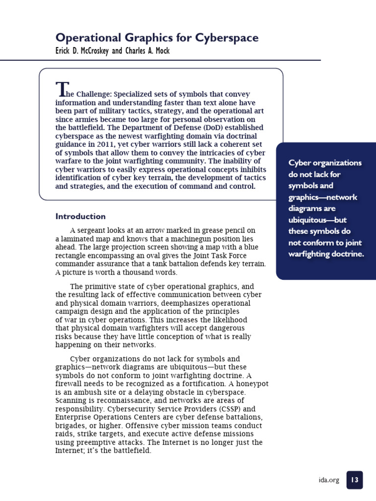 IDA RN - Operational Graphics For Cyberspace | PDF | Computer Security ...