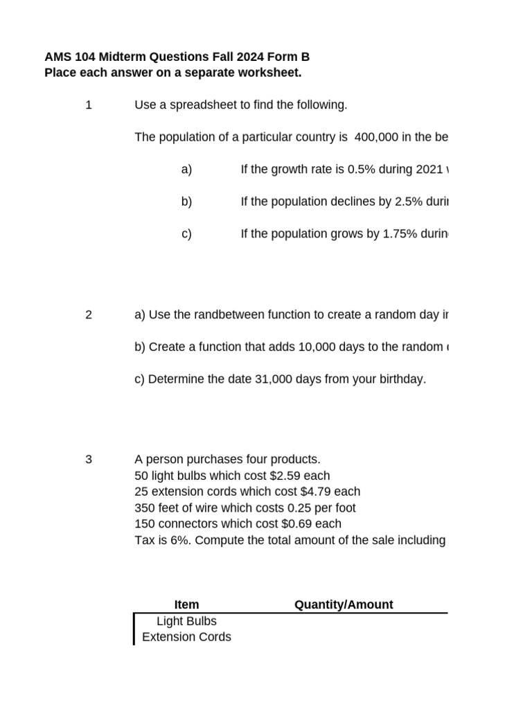 AMS 104 Midterm Questions Fall 2024 | PDF | Smartphone | Outlier