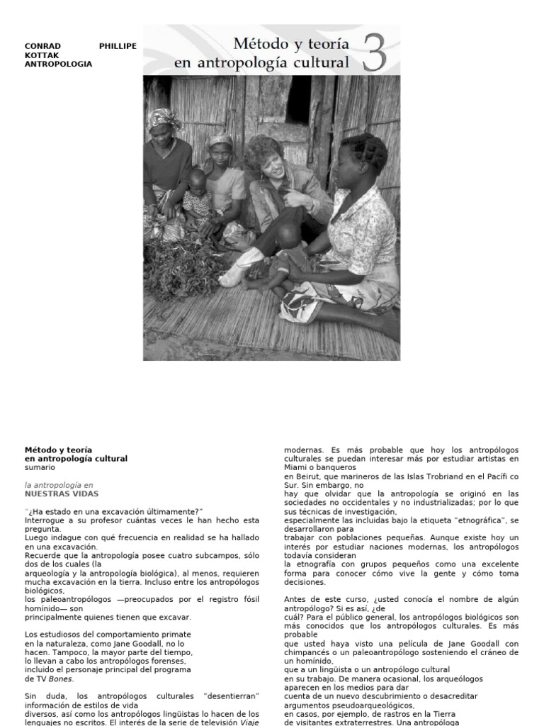 kottak cap 3 | PDF | Etnografía | Antropología