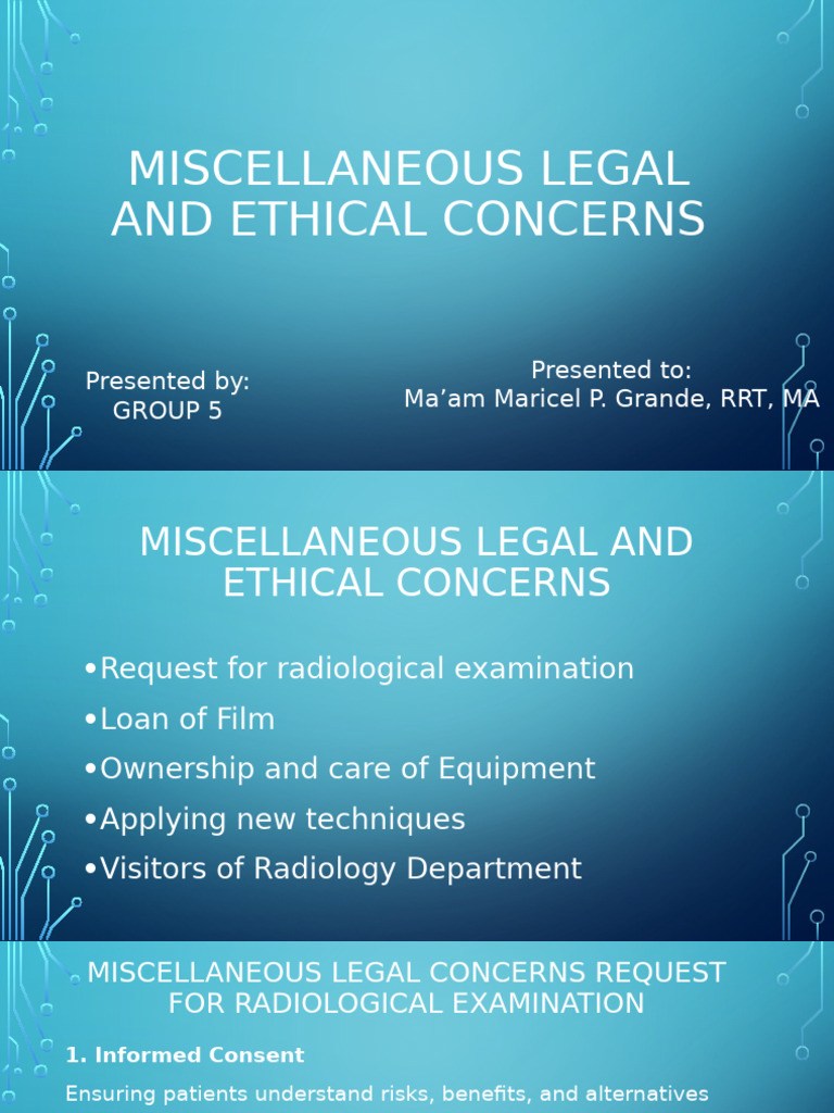 Legal and Ethical Issues in Radiology | PDF | Medical Ethics | Informed ...