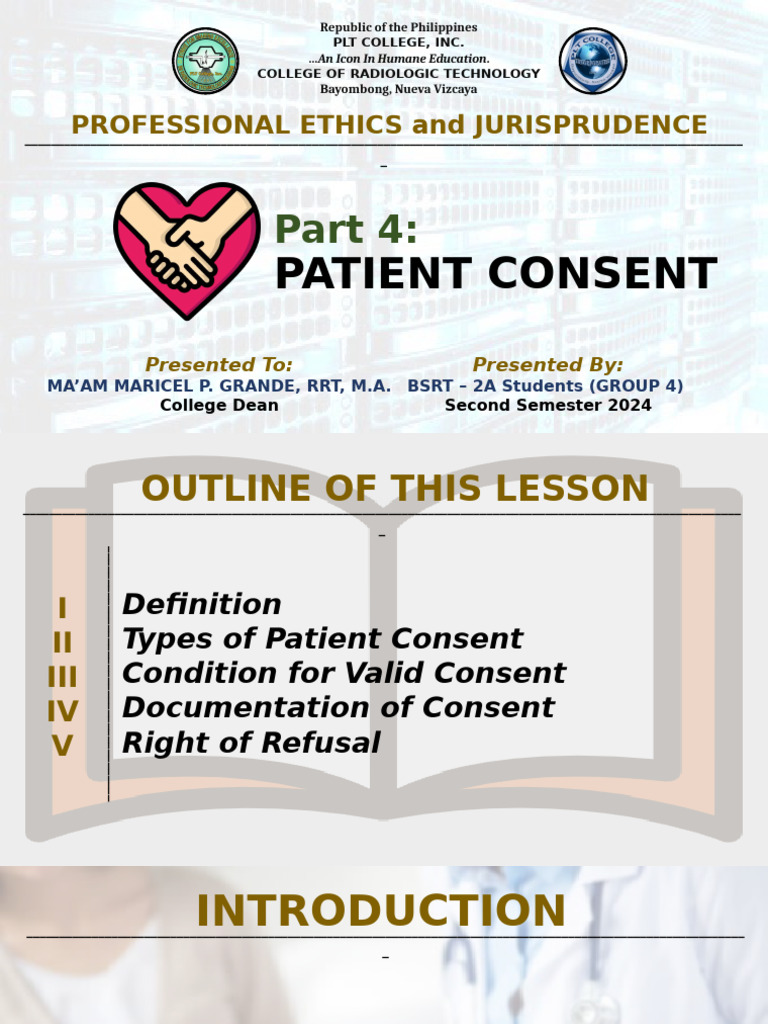 Group 4 Patient Consent | PDF | Informed Consent | Consent