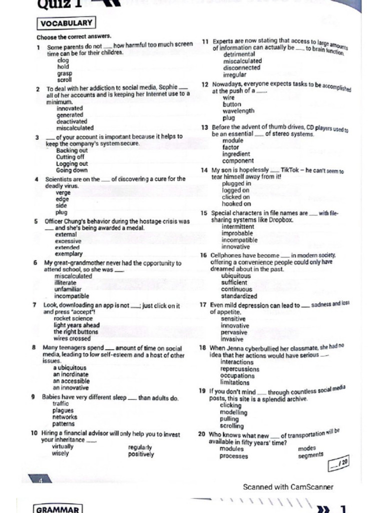 All American C1 C2 Revision Units 1 2 | PDF