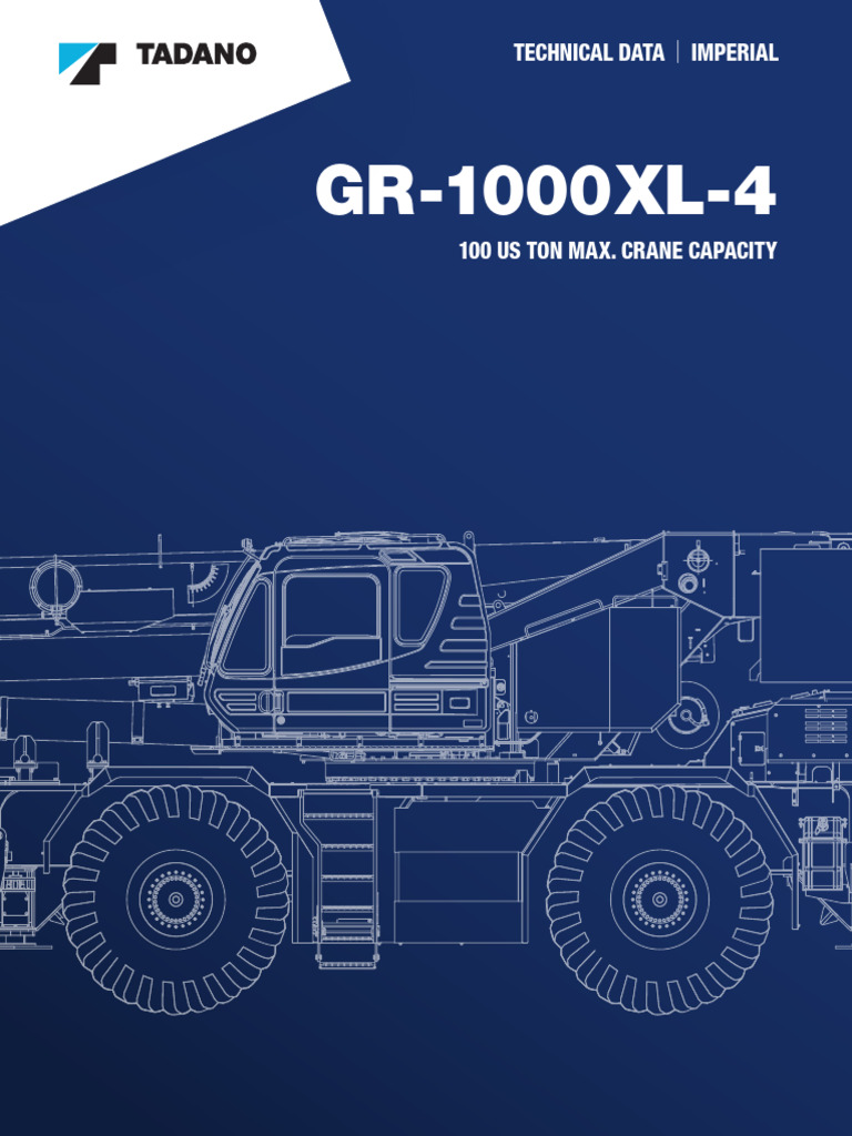 GR-1000XL-4 Crane Specifications Guide | PDF | Crane (Machine) | Vehicles