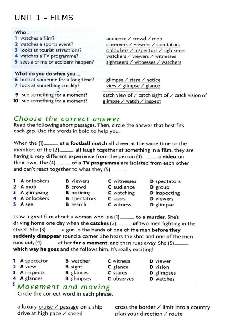 UNIT 1 FCE Uof E | PDF