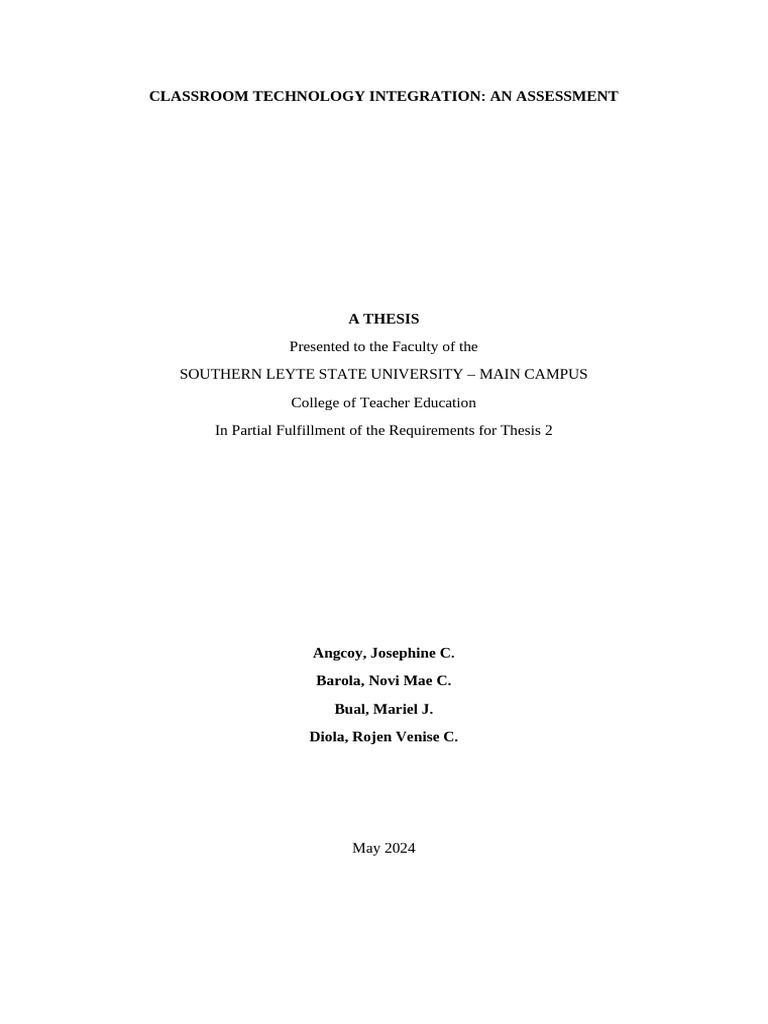 THESIS MANUSCRIPT | PDF | Educational Technology | Teachers