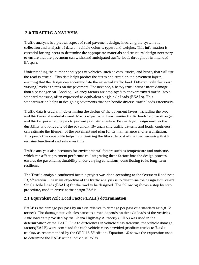 Chapter 2 Traffic Analysis | PDF | Road Surface | Road