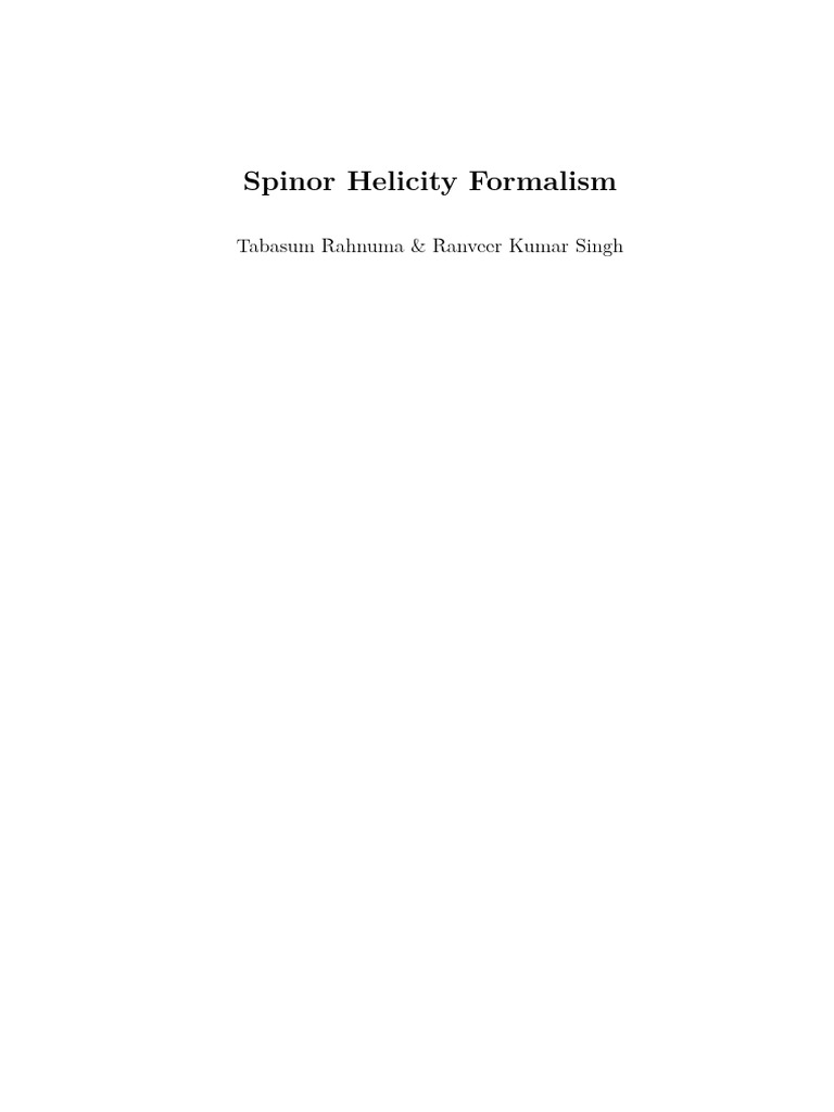 Spinor-Helicity | PDF | Differential Geometry | Mathematical Objects