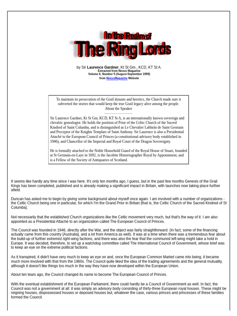 In The Realm of The Ring Lords | PDF | Catharism | Pope