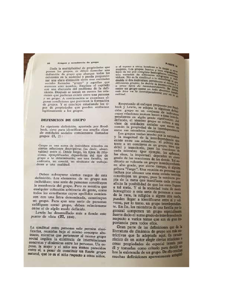 Definición y Tipos de Grupos Cartright y Zander | PDF