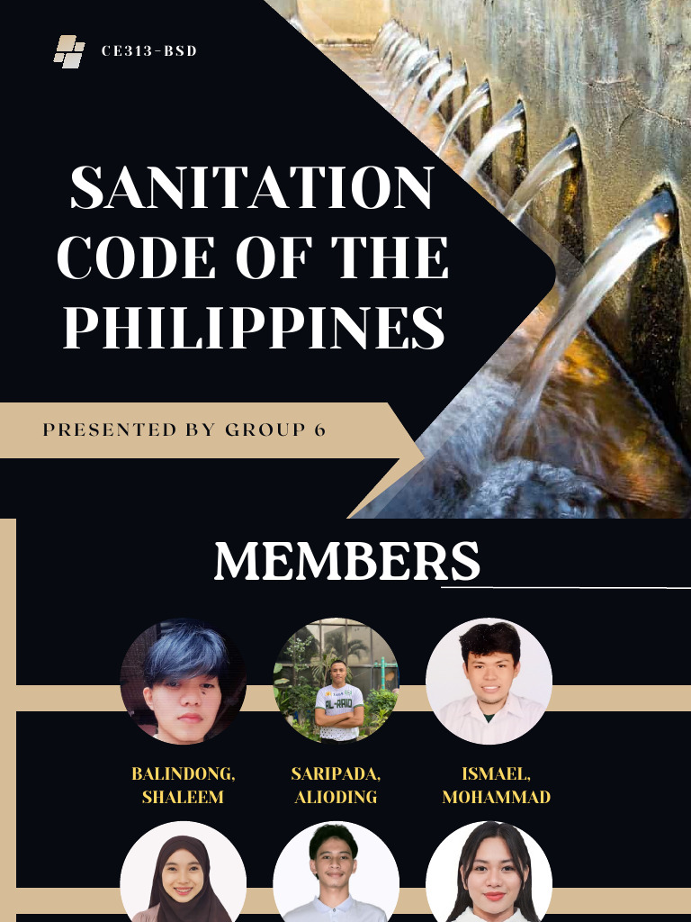 BSD Sanition Code of The Philippines | PDF | Drinking Water | Water