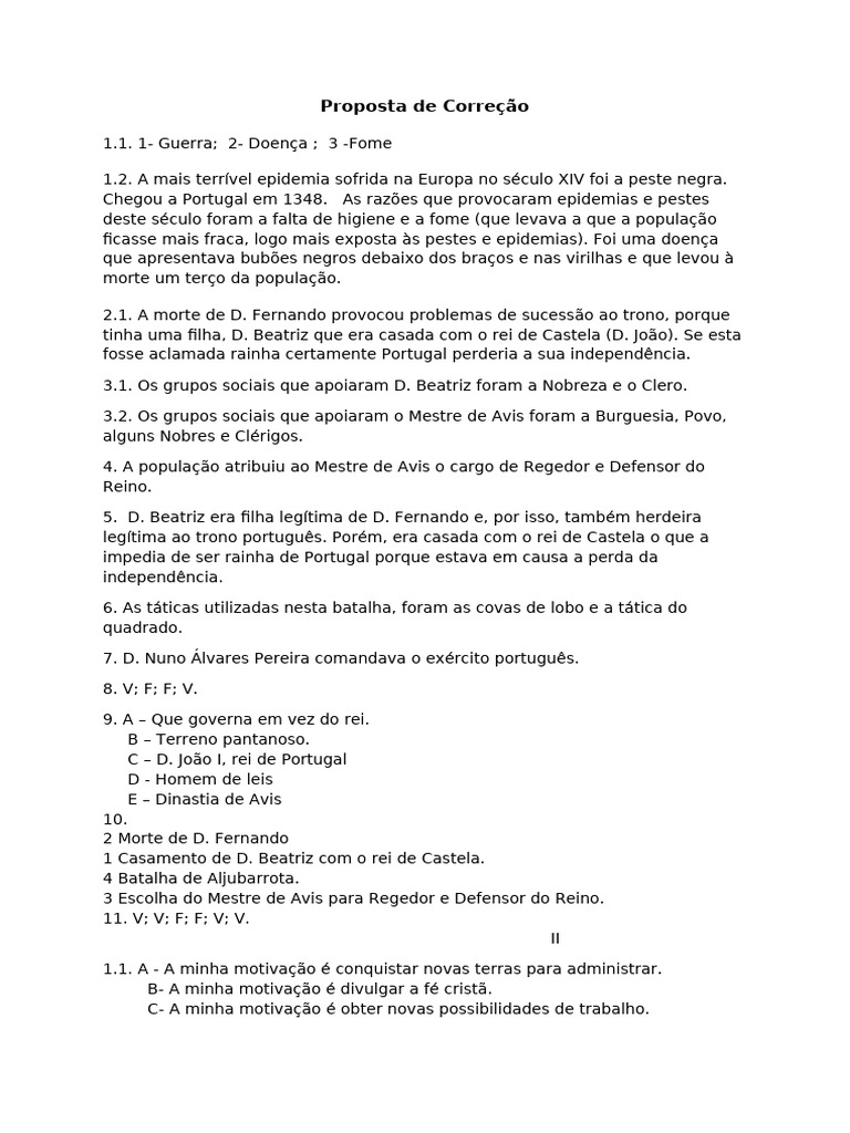 Correção Da Ficha Expansão Pdf Portugal
