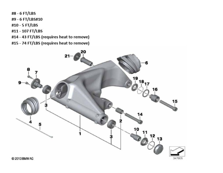 BMW R1200GS Swing Arm Torque Spec | PDF