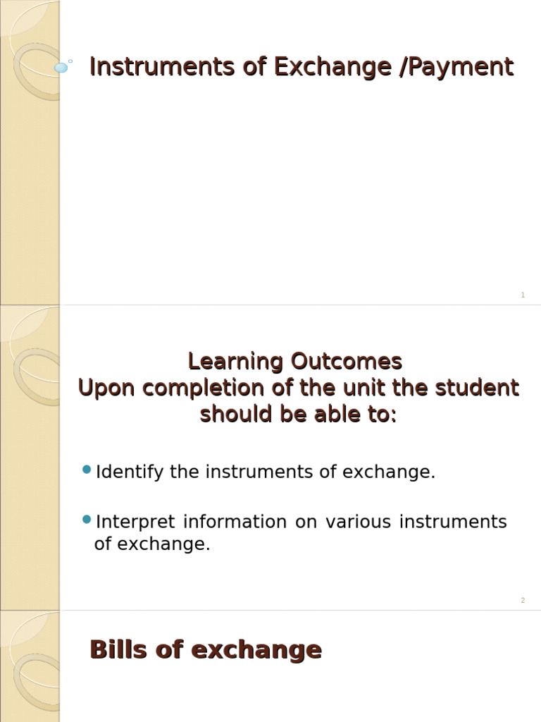 Understanding Payment Instruments | PDF | Cheque | Money Order