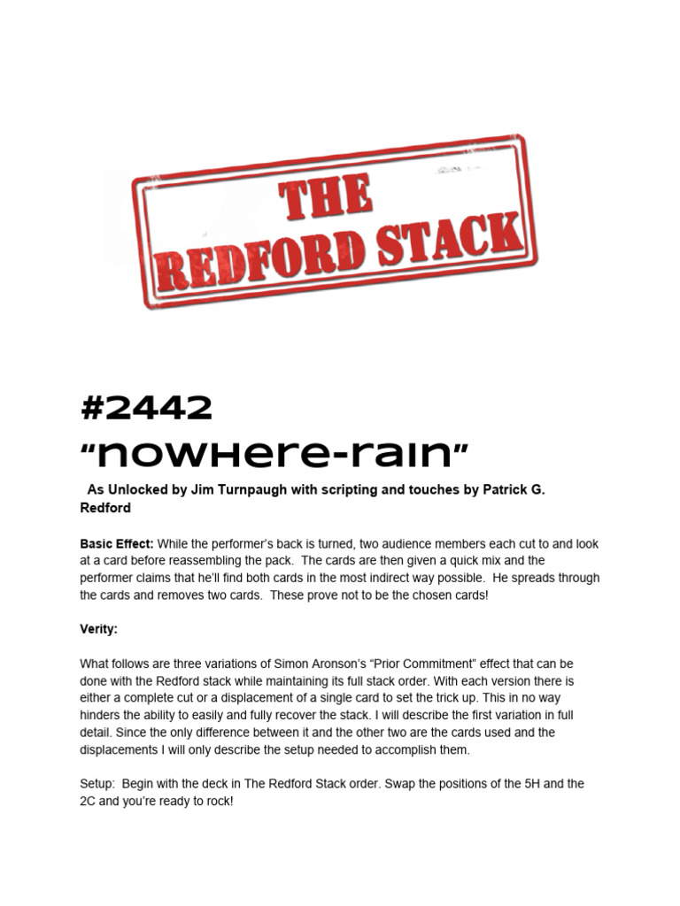 Card Trick Variations Guide | PDF | Playing Cards | Gaming Devices