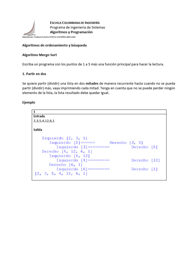Mezcla Ordenada Bbin | PDF | Algoritmos | Matemáticas Aplicadas