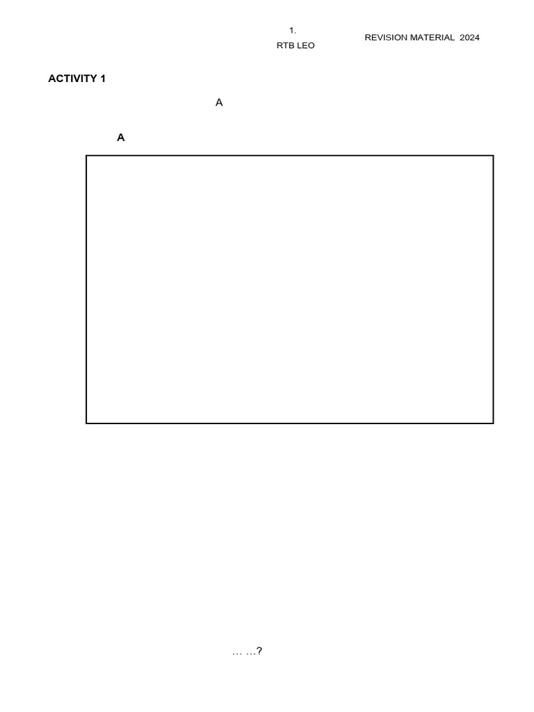 Revision Material RTB Leo English Fal 2024-2 | PDF | Coffee