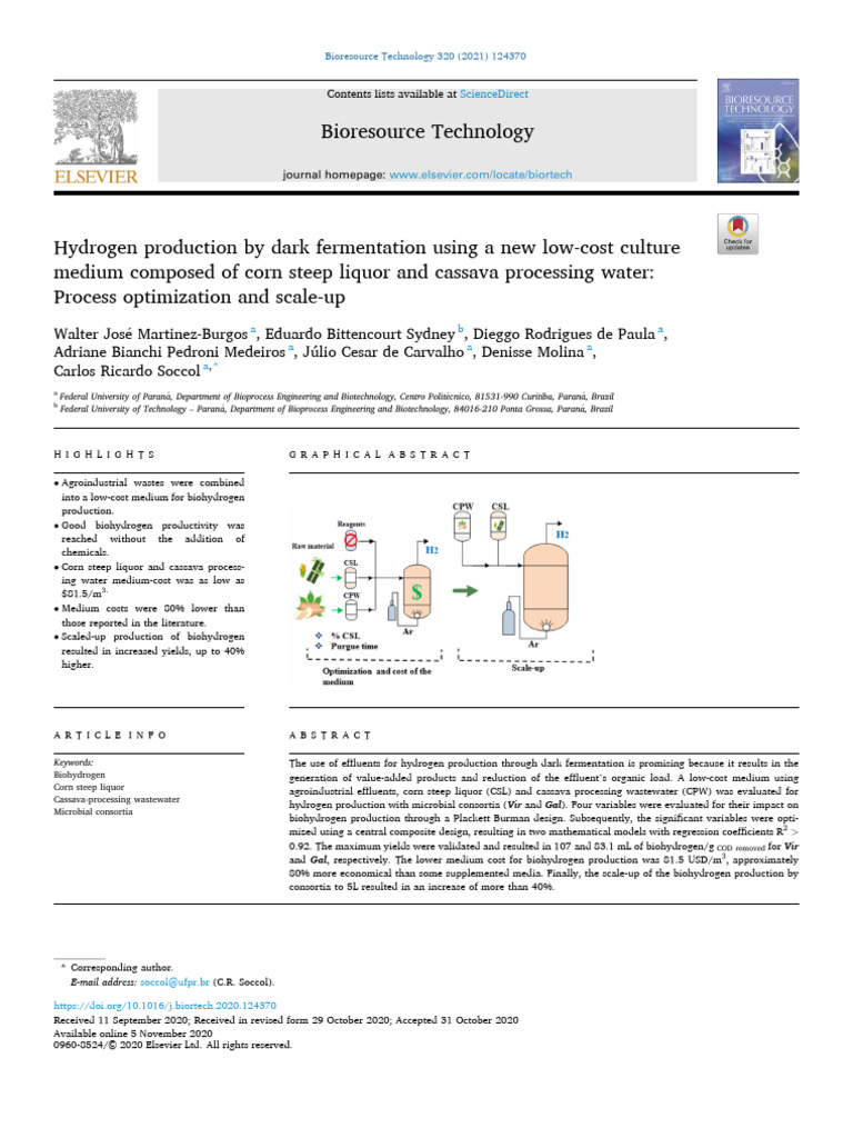 Bioresource Technology | PDF | Cysteine | Glucose