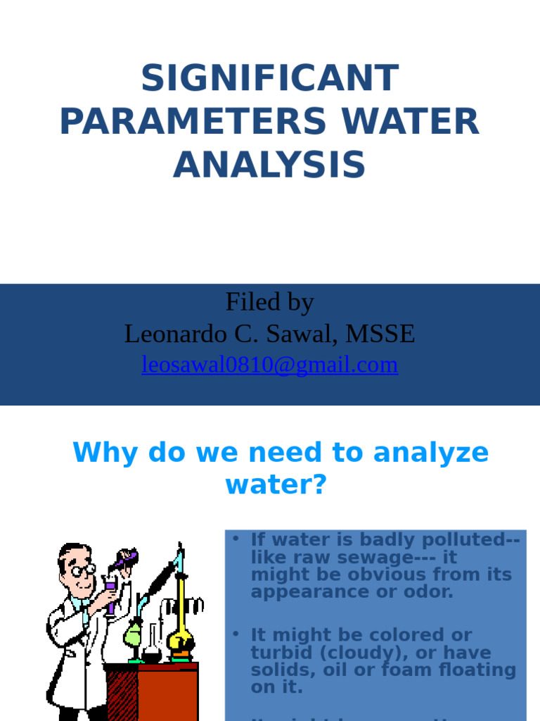 WaterAnalysis lcs2010 | PDF | Parts Per Notation | Water
