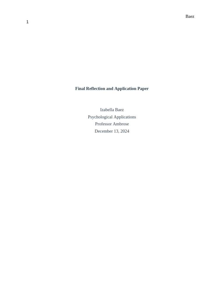 Final Course Application Paper | PDF | Flow (Psychology) | Teachers