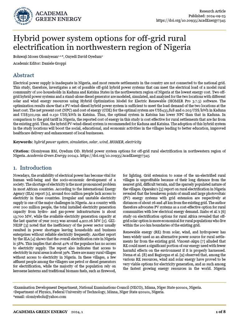 Hybrid_power_system_options_for_off_grid | PDF | Photovoltaics | Off ...