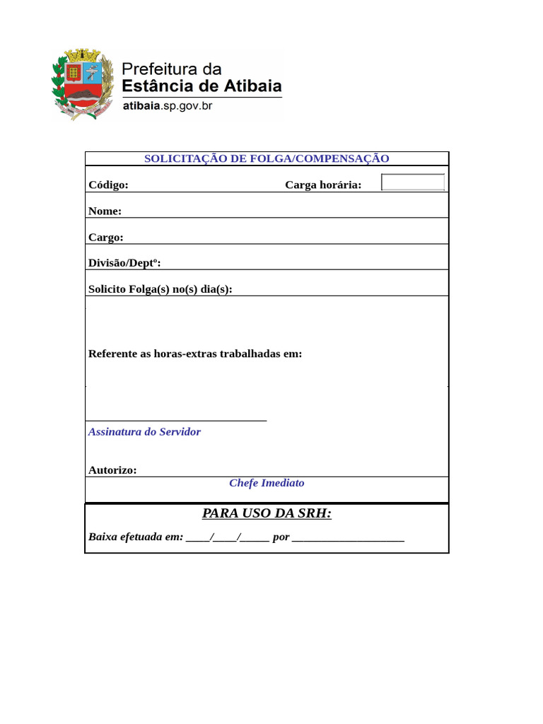 Solicitacao de Folga Jennifer | PDF